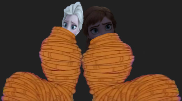Elsa And Anna Tied Up By Almendare On Deviantart