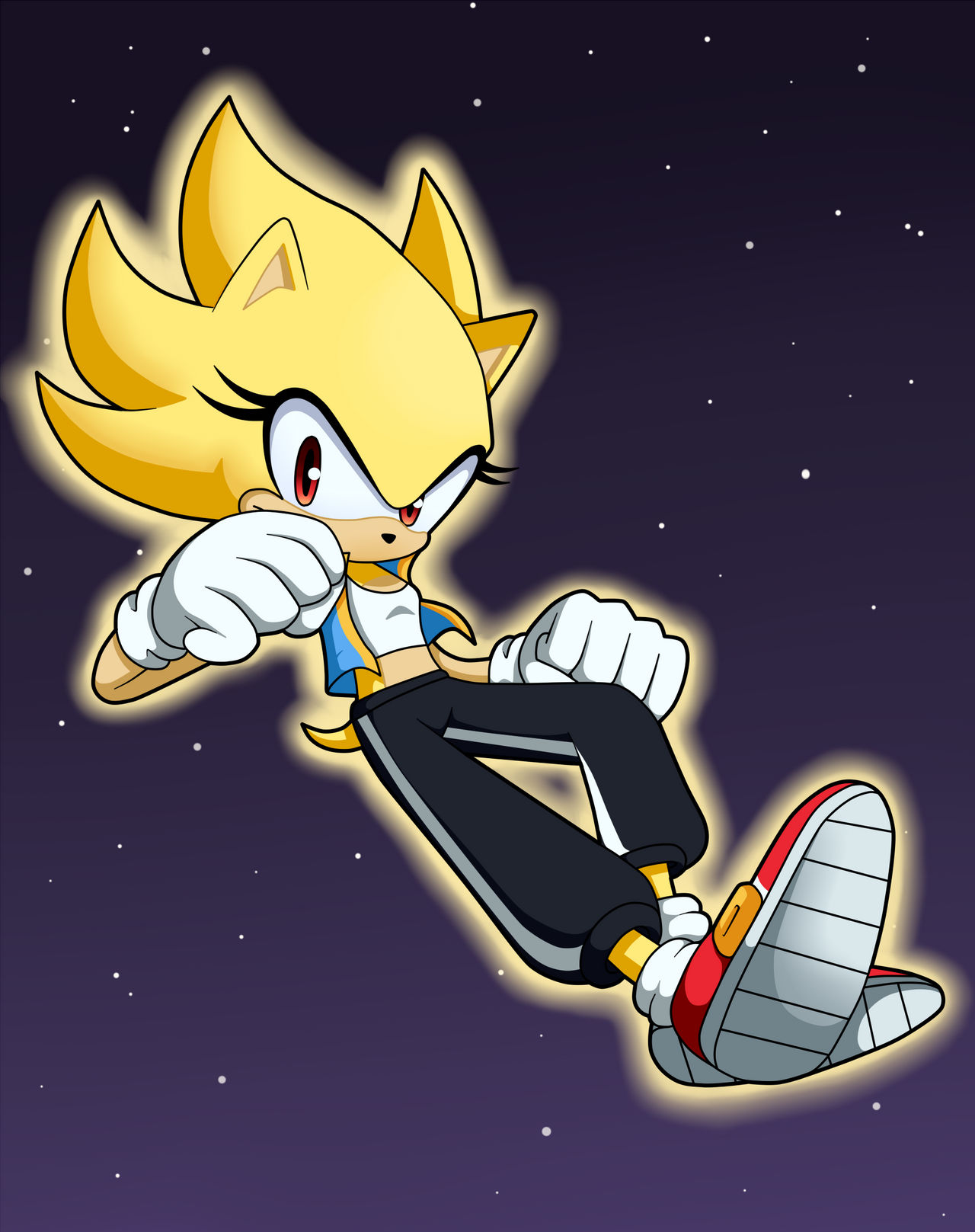 Female Super Sonic By Heytherebabu On Deviantart