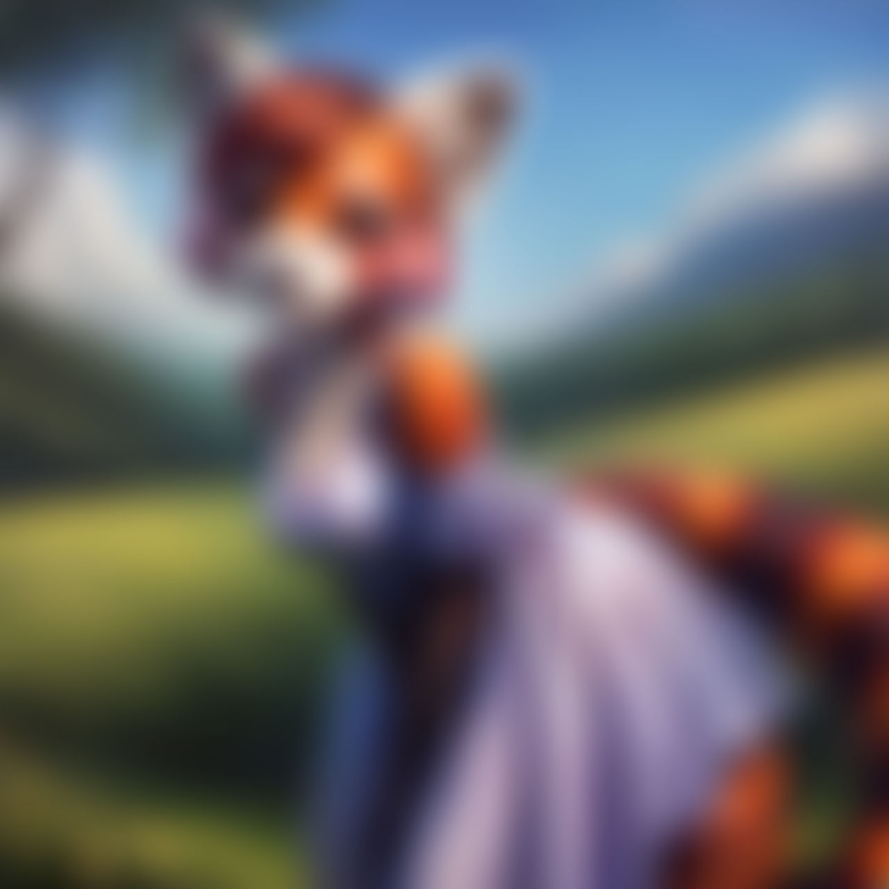 Hq Cute Red Panda Girl Wearing A Dress By Secmar On Deviantart