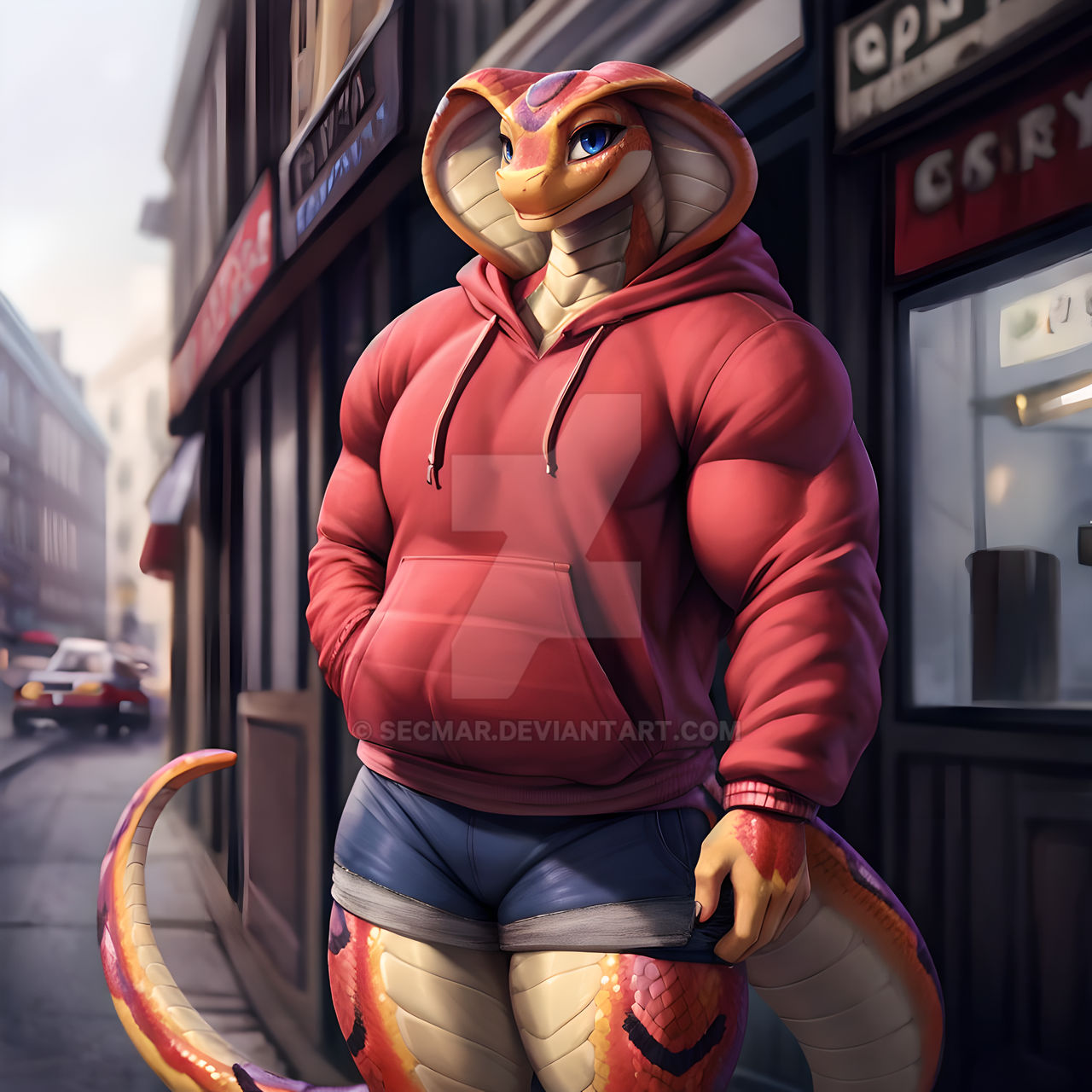 Open Adoptable Buff Hoodie Cobra Girl By Secmar On Deviantart