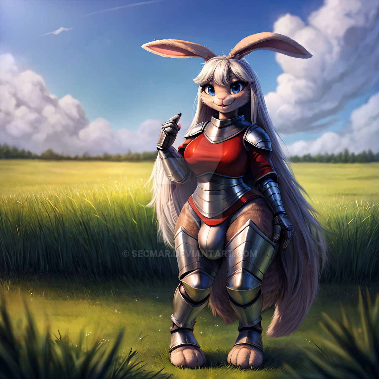 Closed Adoptable Intersex Bunny Knight By Secmar On Deviantart
