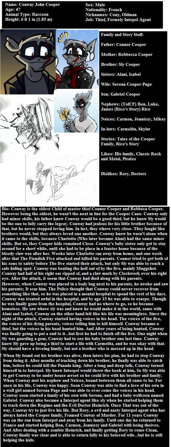 Conway Cooper Bio by LooneyRaccoonus on DeviantArt Conway Cooper Bio by LooneyRaccoonus on DeviantArt