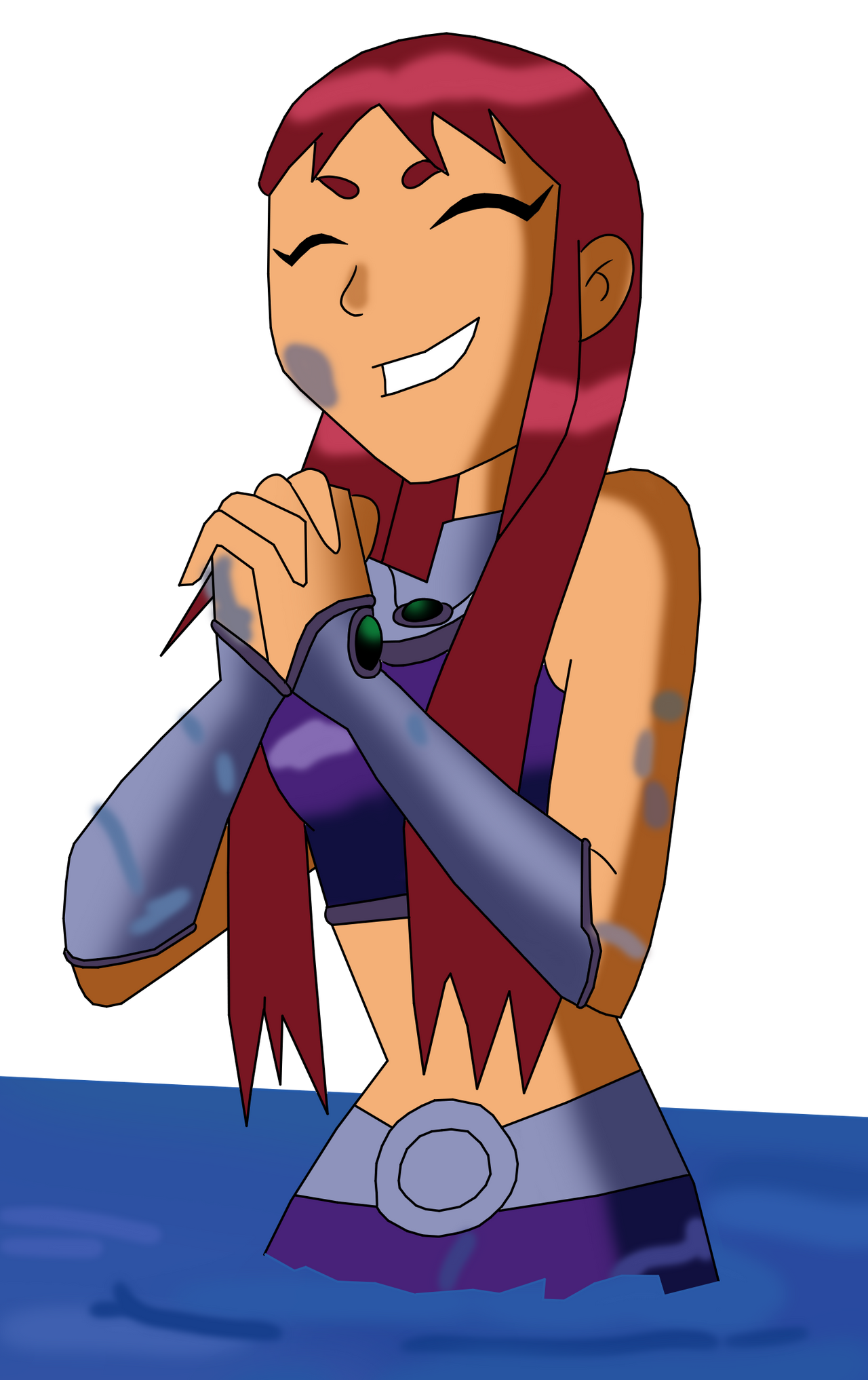 Starfire Soaked And Happy By Captainedwardteague On Deviantart