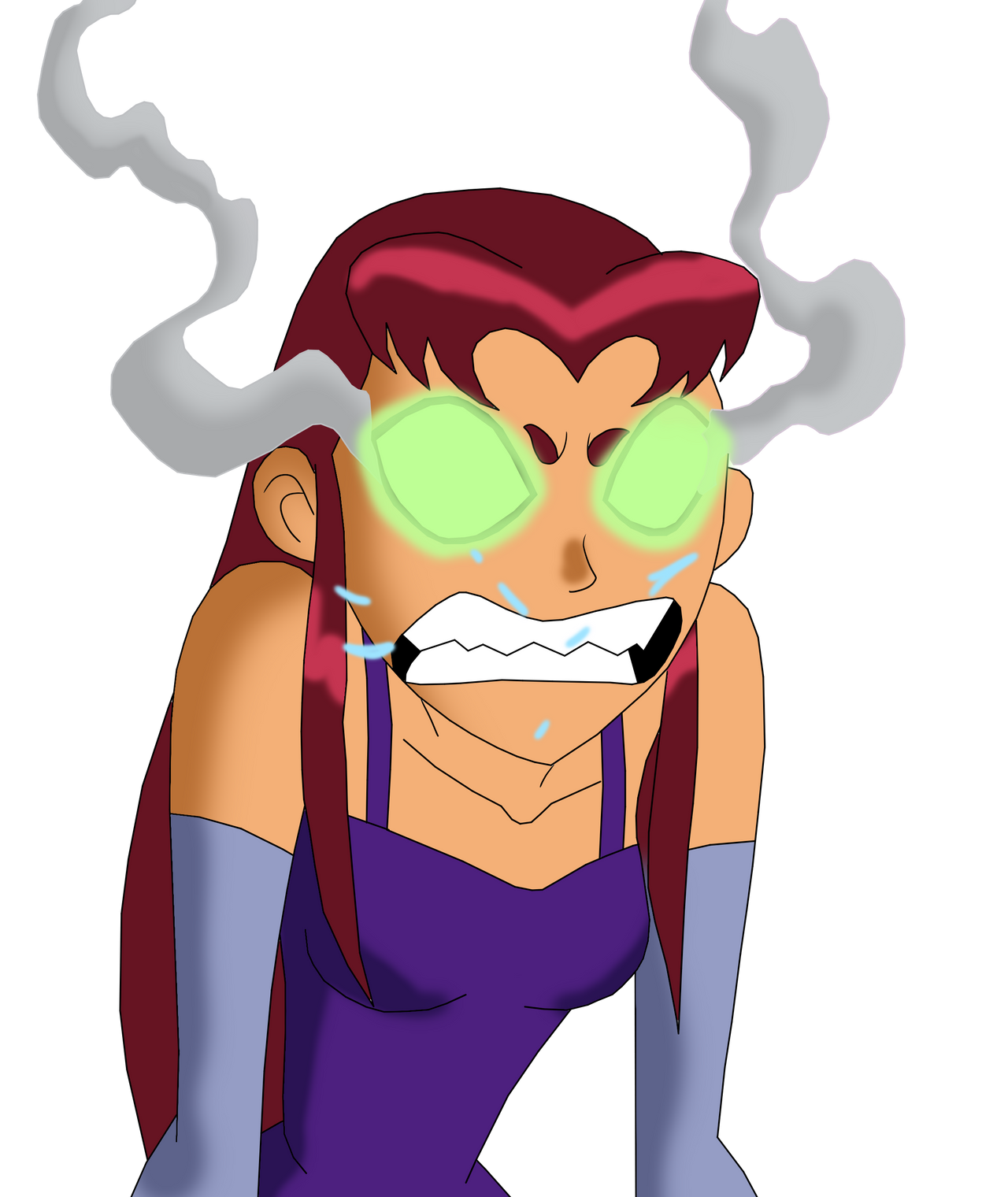 Starfire Furious In Dress By Captainedwardteague On Deviantart