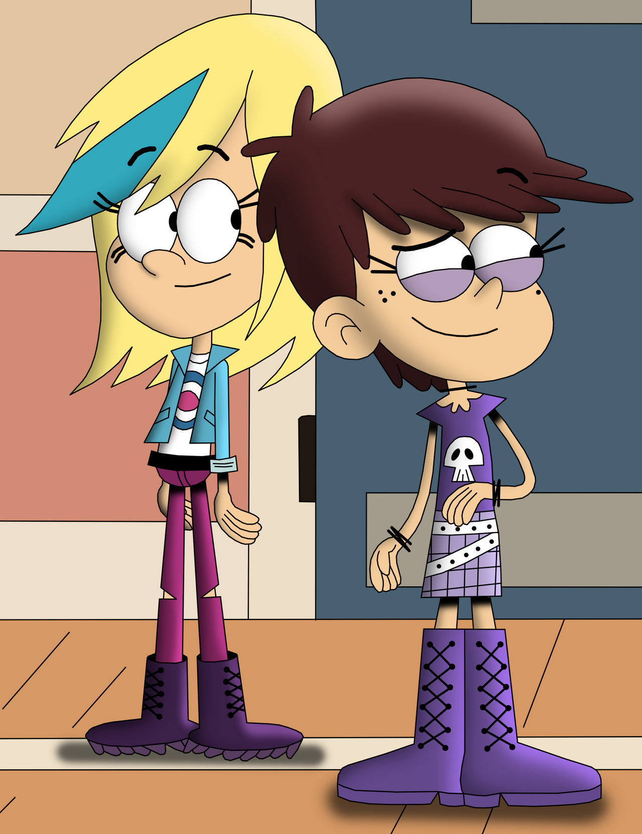 Luna And Sam Listening By Captainedwardteague On Deviantart