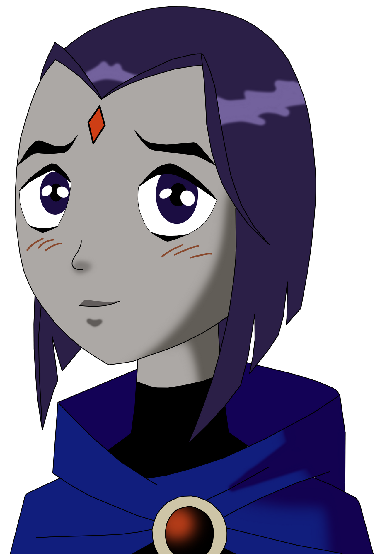 Raven Blushing Thanks By Captainedwardteague On Deviantart