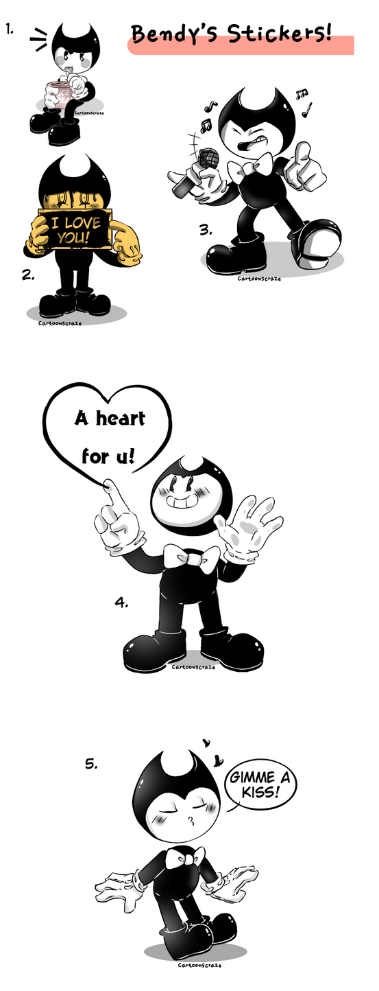 Bendys Stickers By Cartoonscraze On Deviantart