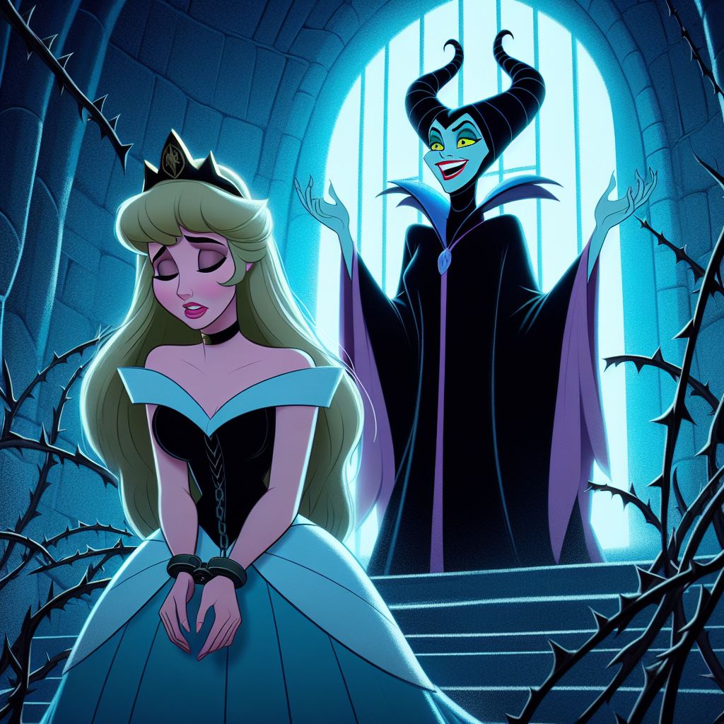 Aurora In Handcuffs And Laughing Maleficent By Darkfoxai On Deviantart