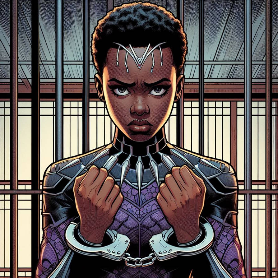 Angry Wakandan Girl In Handcuffs By Darkfoxai On Deviantart