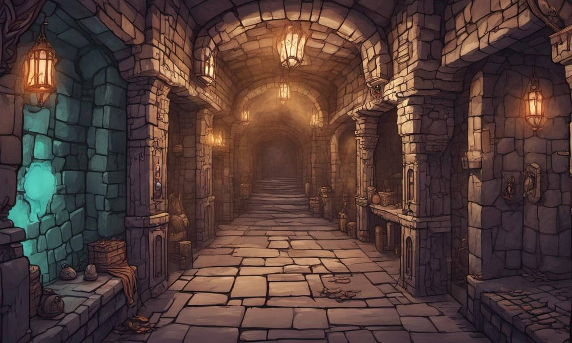 Fantasy dungeon corridor by EverwoodElf on DeviantArt Fantasy dungeon corridor by EverwoodElf on DeviantArt