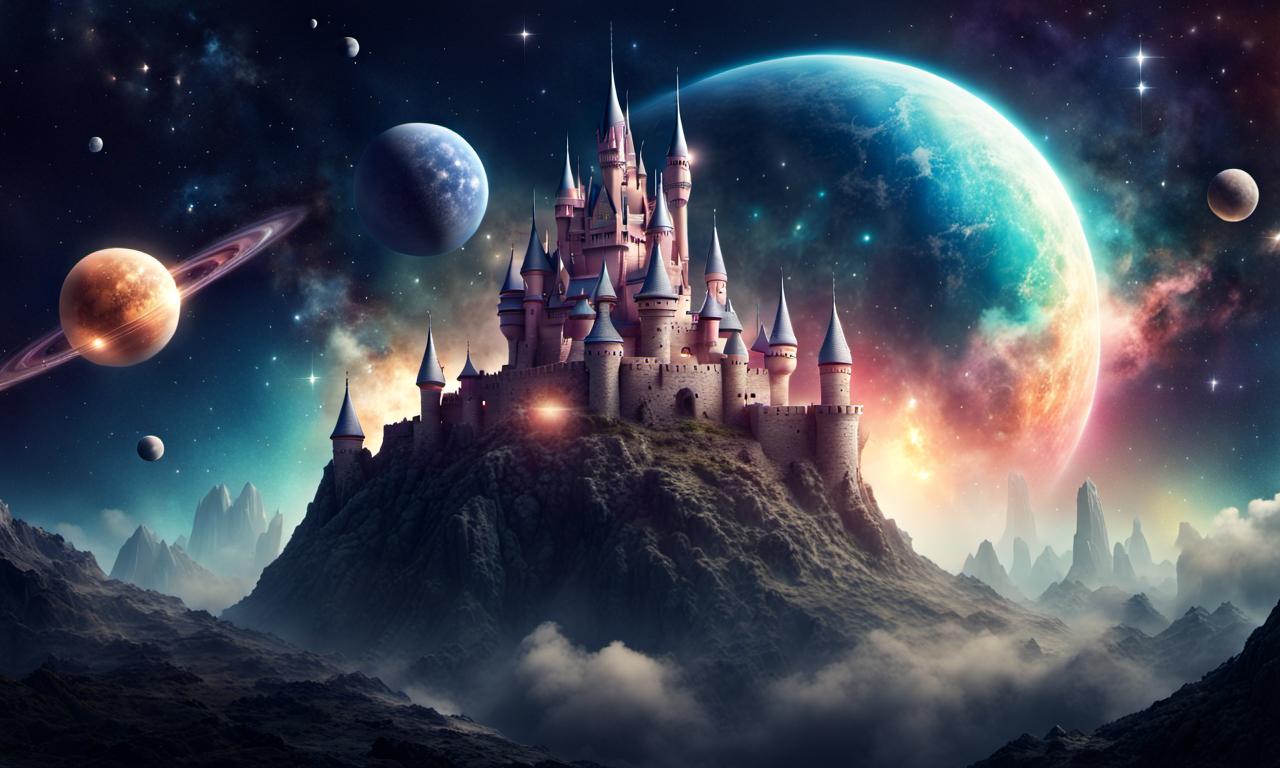 Fantasy Castle In Space by EverwoodElf on DeviantArt Fantasy Castle In Space by EverwoodElf on DeviantArt
