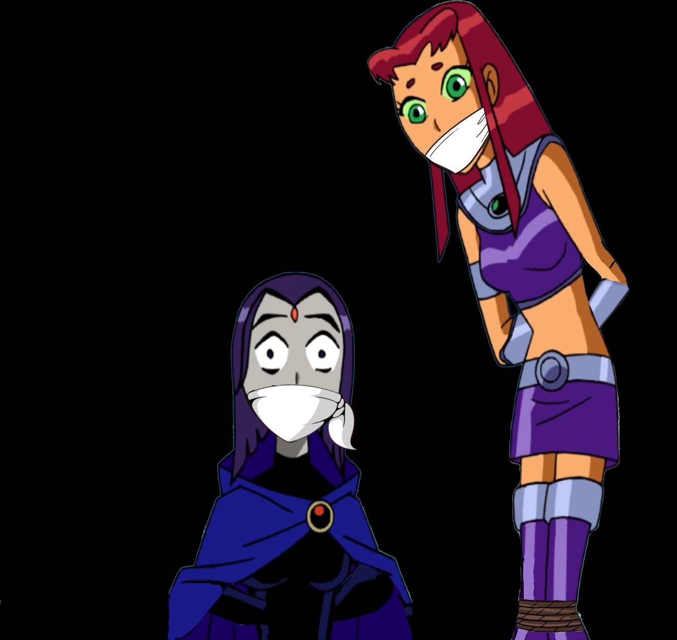 Raven And Starfire Gagged By Niky003 On Deviantart