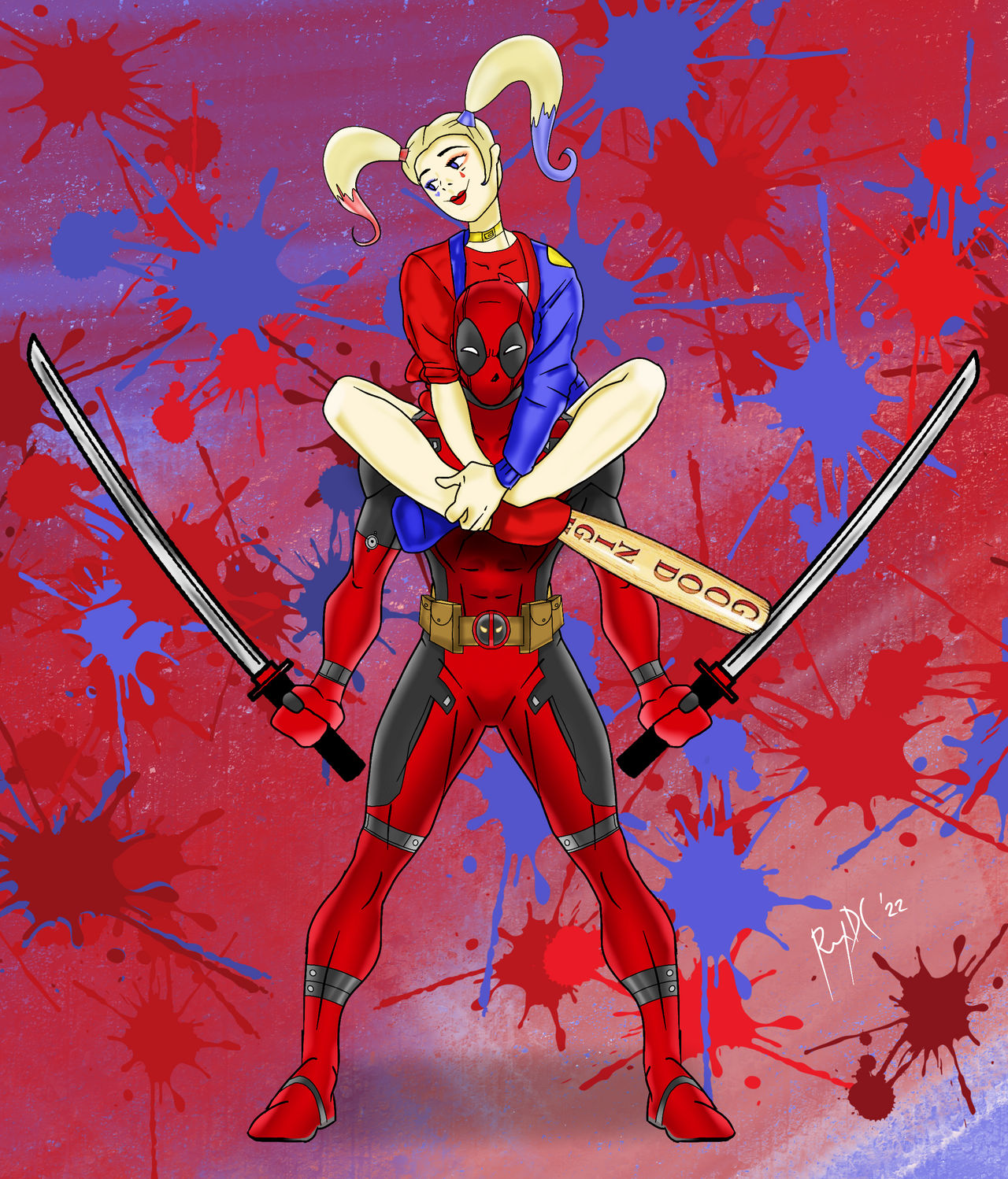 Deadpool And Harley Quinn By Rexdcruz On Deviantart