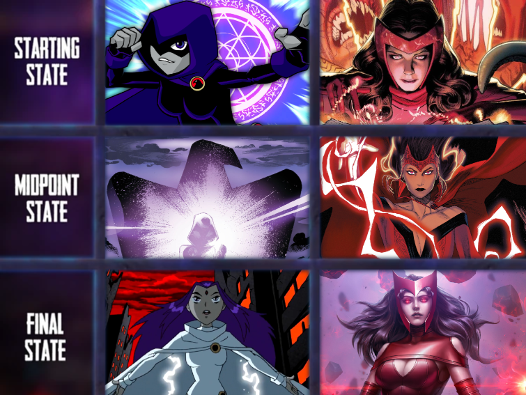 Raven Vs Scarlet Witch Fight Escalation By Eternalashen On Deviantart