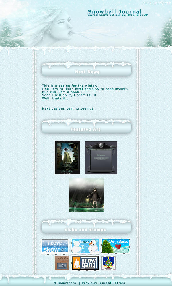 CSS Journal Snowqueen by Chaosgoettin on DeviantArt