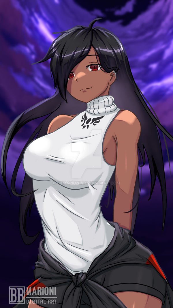 Oc Commission Dark Skinned Anime Girl 2 By Bbmarioni On Deviantart