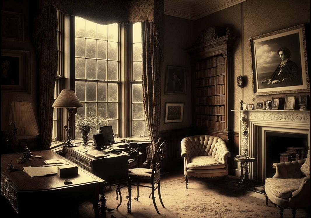 19th Century Study from an English Manor - 1 by ArgoCityArtworks on ... 19th Century Study from an English Manor - 1 by ArgoCityArtworks on ...