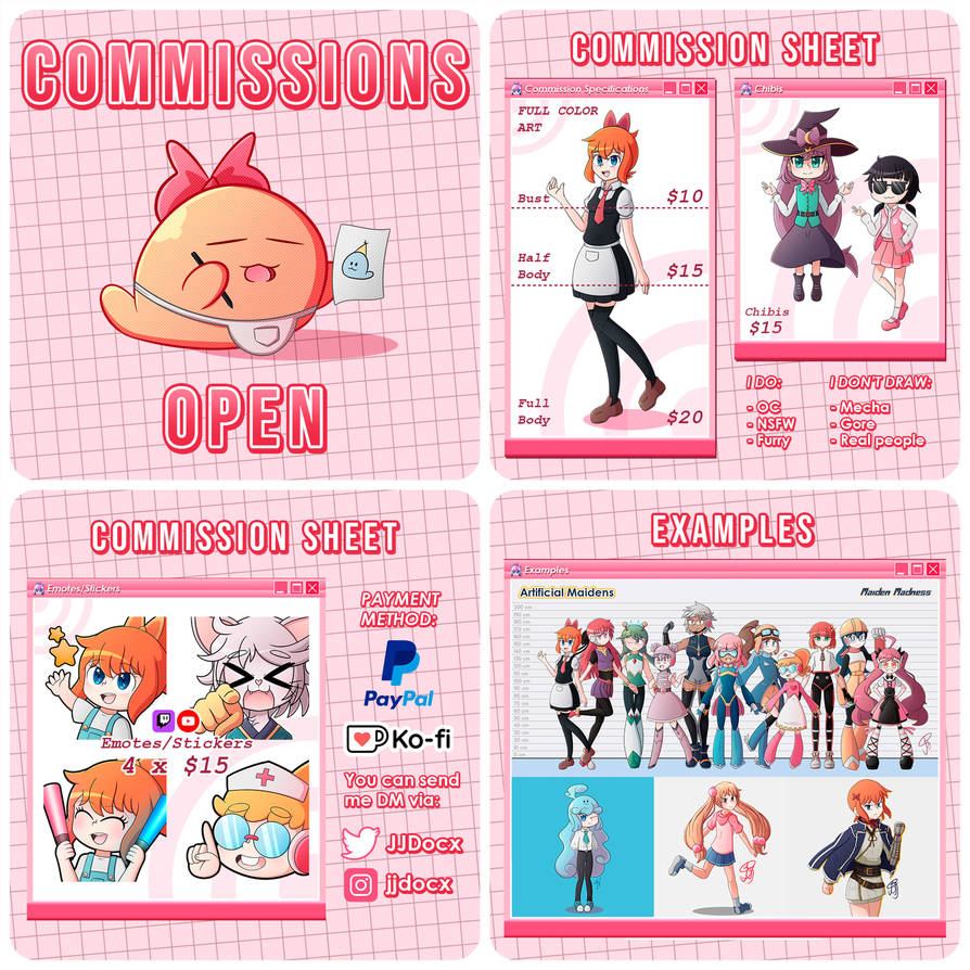 Commissions Open By Jj Psd On Deviantart