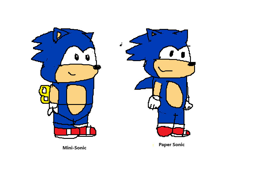 Mini Sonic And Paper Sonic By Jcfanfics On Deviantart