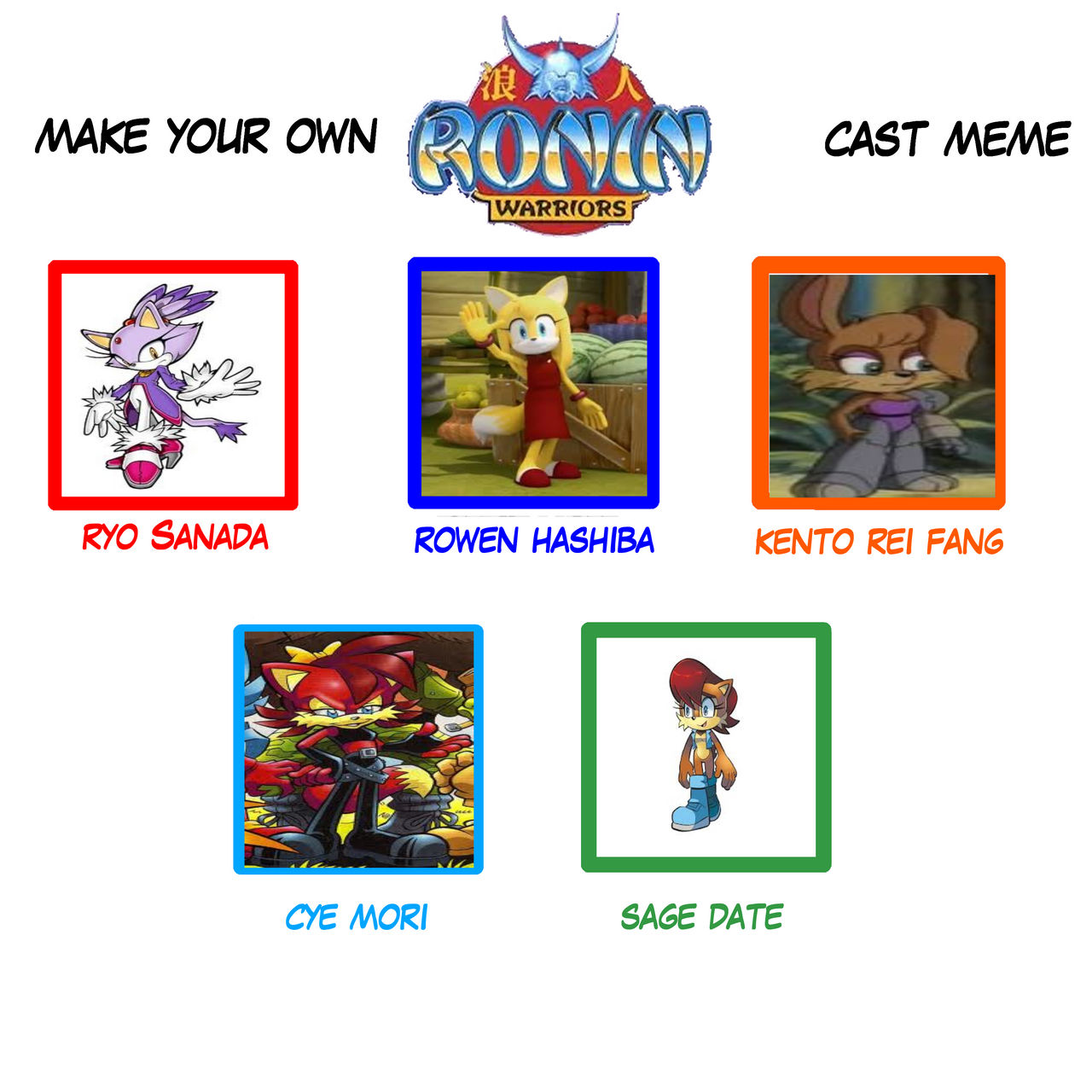 Jcfanfics Ronin Warriors Cast Meme By Jcfanfics On Deviantart
