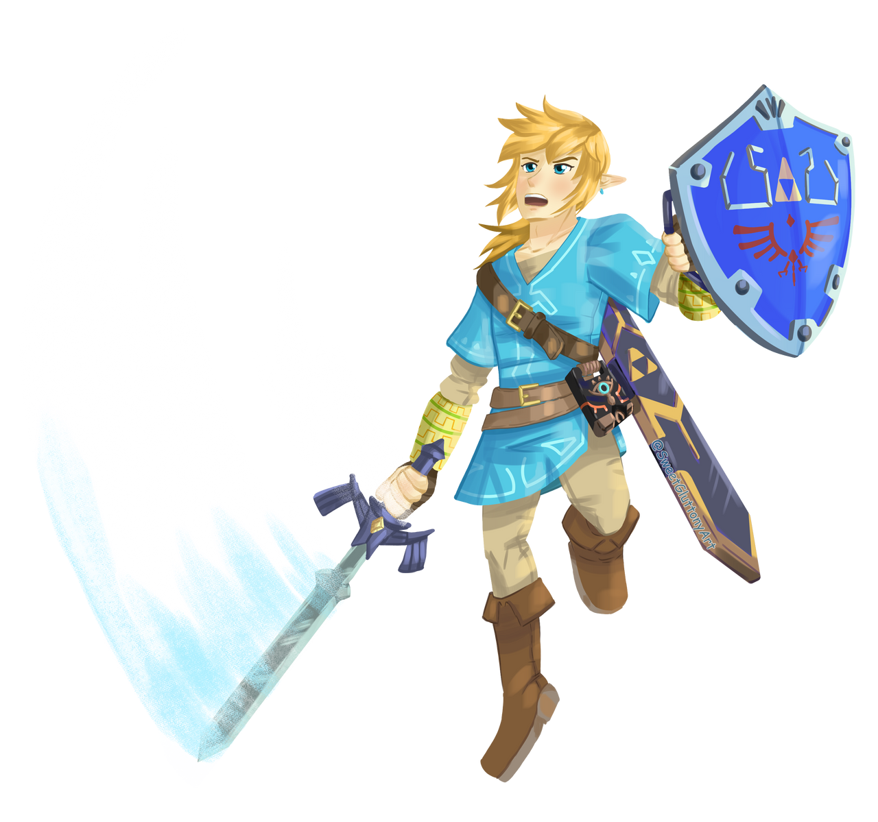 Collab Ssbu Link Lineless Style By Sweetgluttonyart On Deviantart