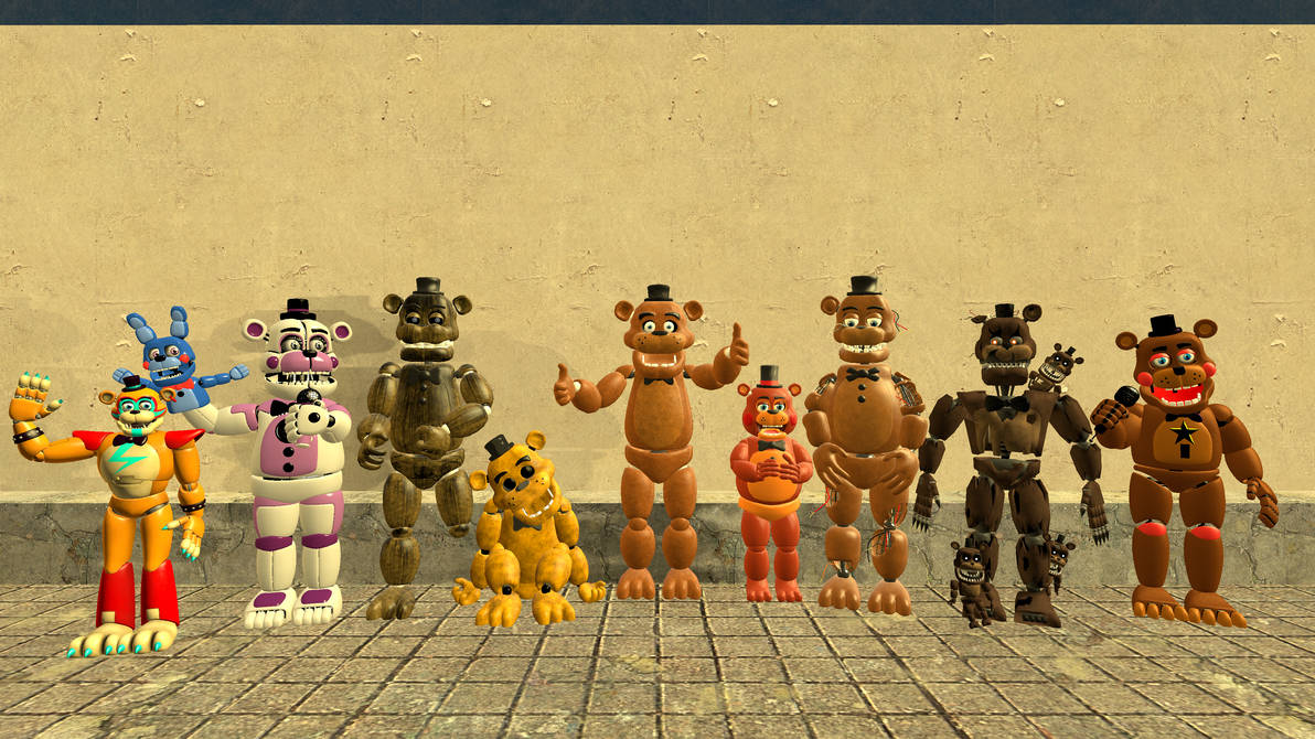Garrys Mod Nine Iterations Of Freddy By Toainsully On Deviantart