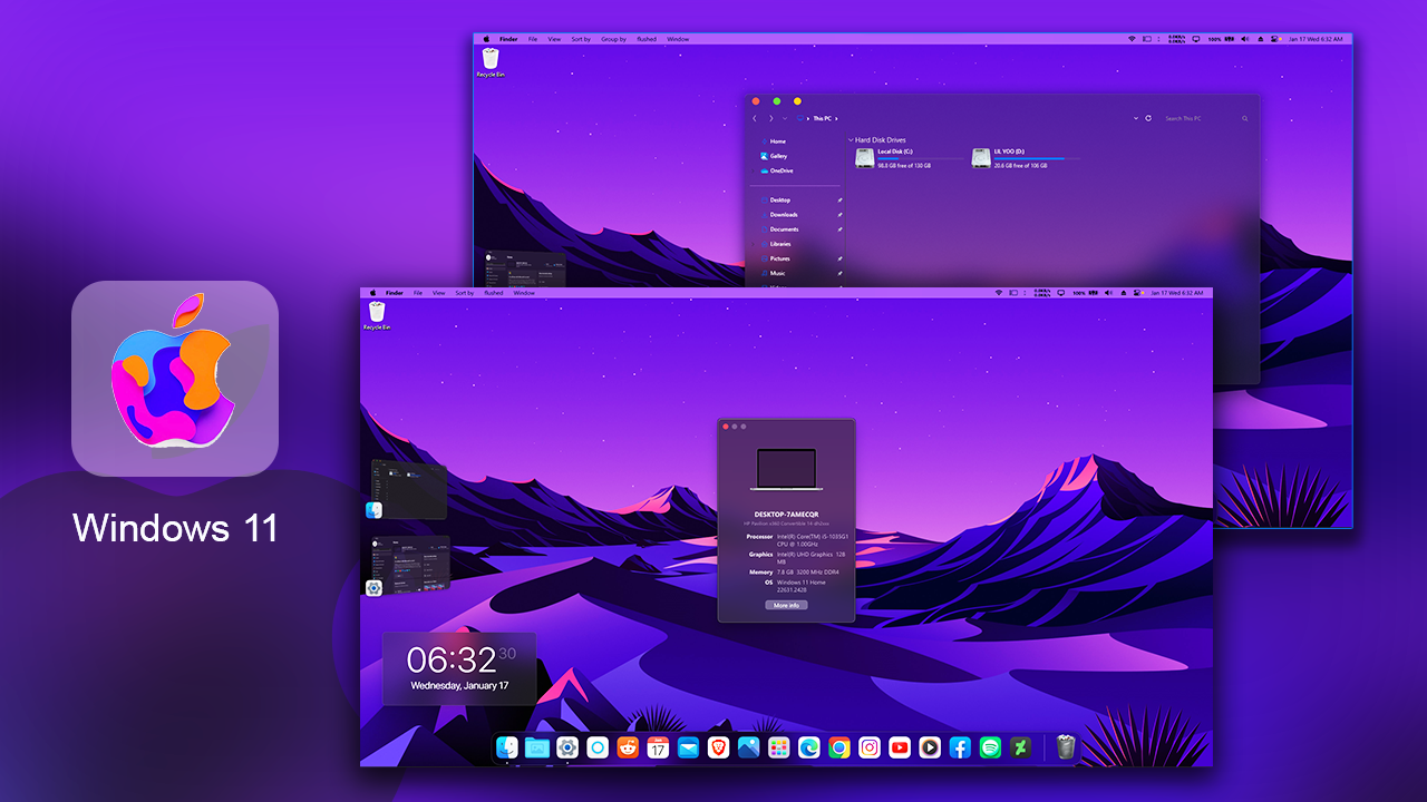 All-in-One macOS Theme for Windows 11 - SamCux by lilyoo226 on DeviantArt All-in-One macOS Theme for Windows 11 - SamCux by lilyoo226 on DeviantArt