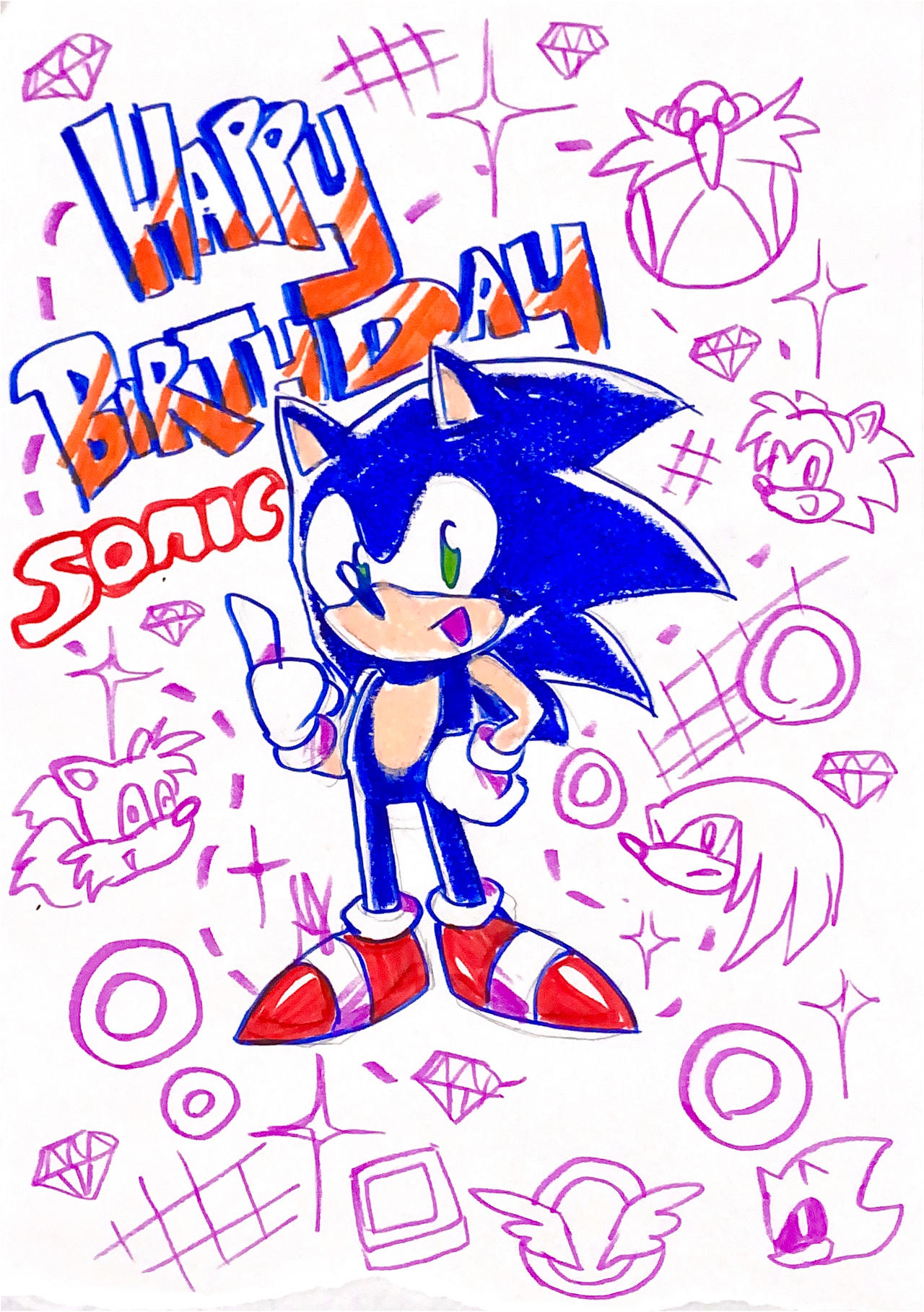Happy Birthday Sonic 2023 By Artfrog75 On Deviantart