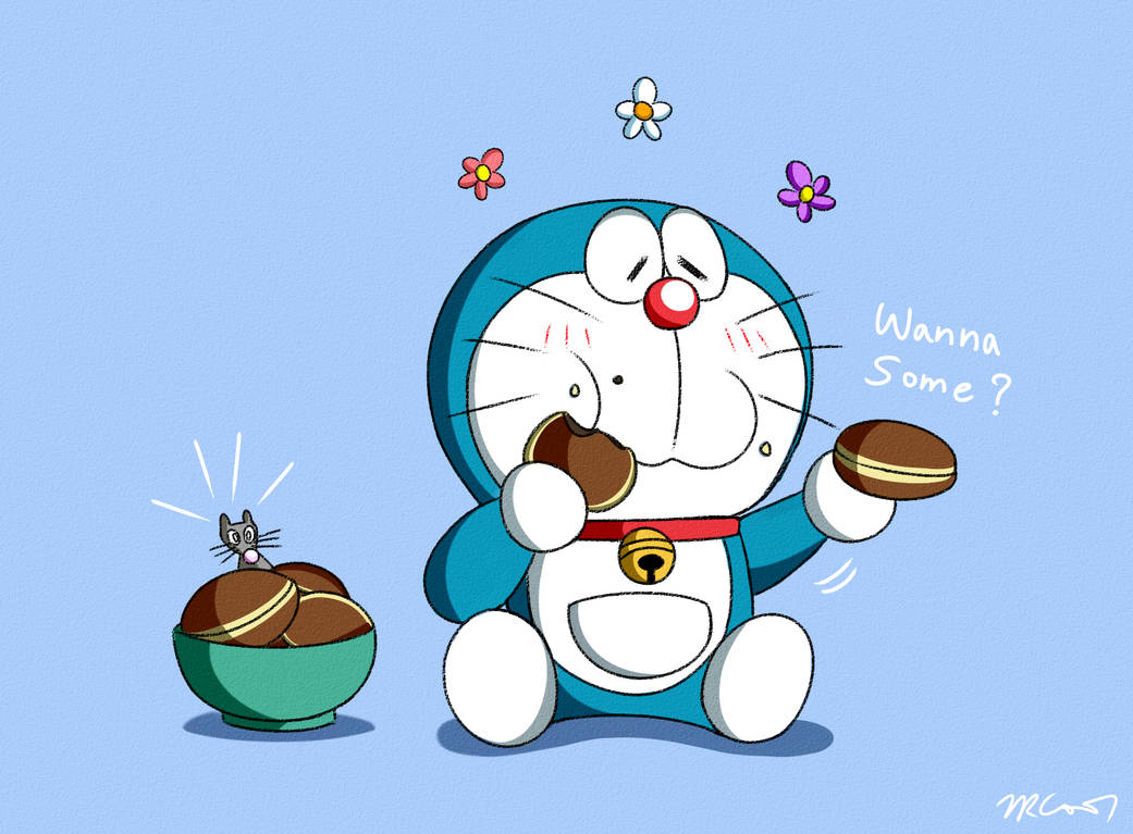 Doraemon Eats Dorayaki By Trc001 On Deviantart