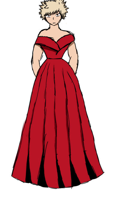 Bakugo In A Dress By Cutepanda172 On Deviantart