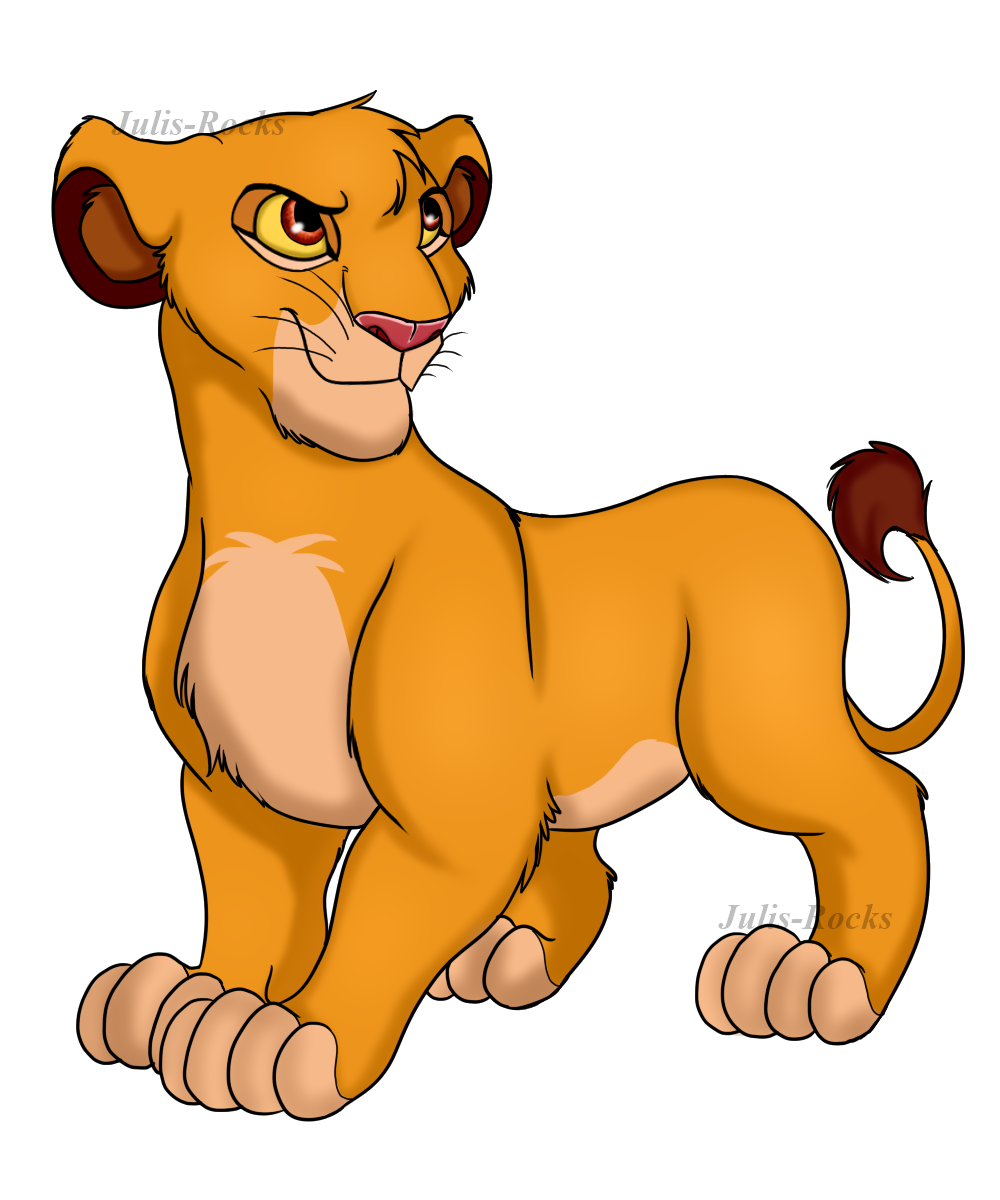 Simba Cub Shaded No Background By Julis Rocks On Deviantart