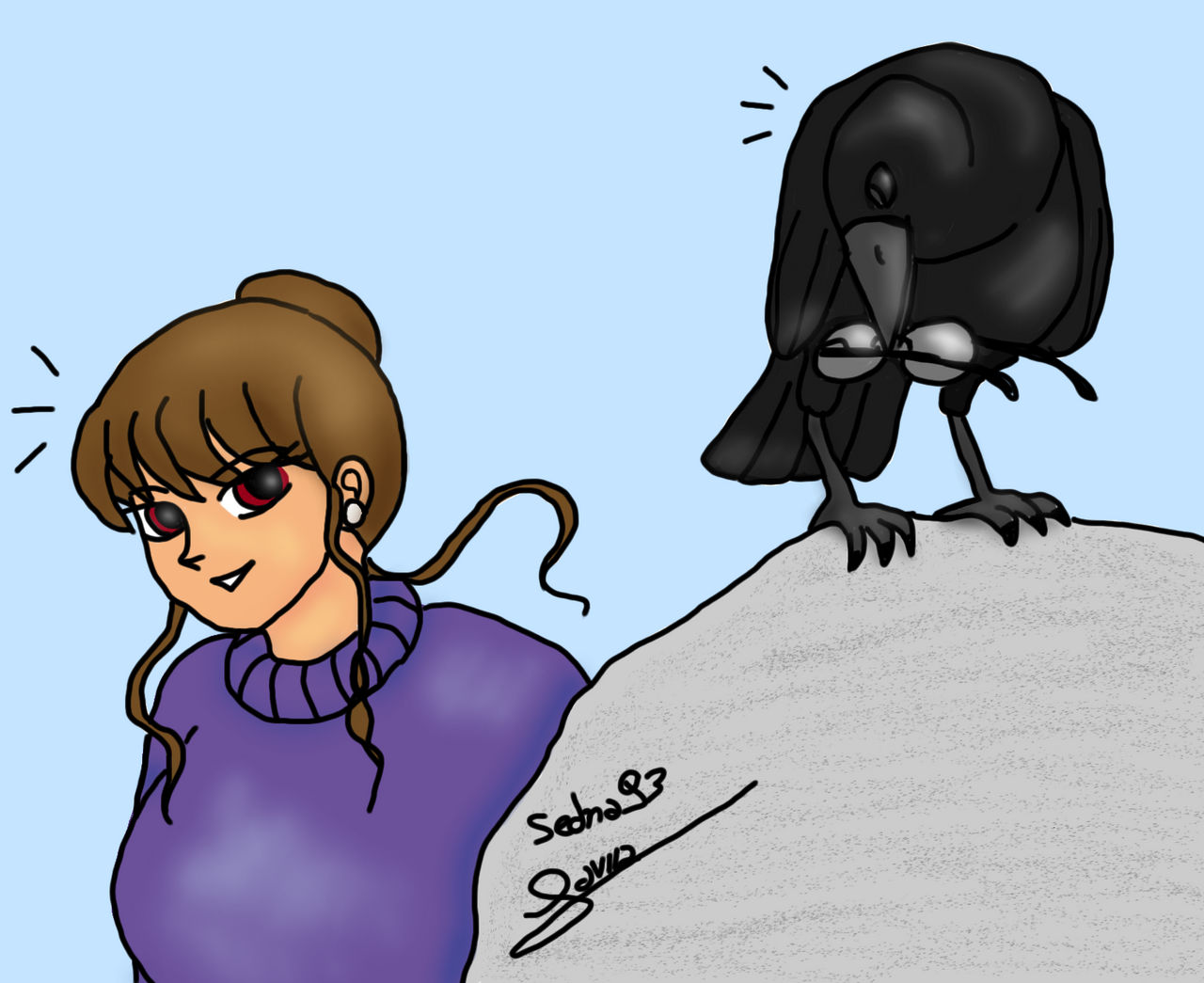 Raven took my glasses by Sedna93 on DeviantArt Raven took my glasses by Sedna93 on DeviantArt