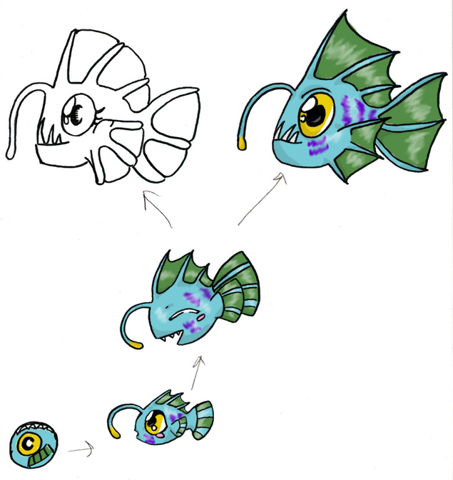 Naomi's Fish Lineart by mutaki on DeviantArt