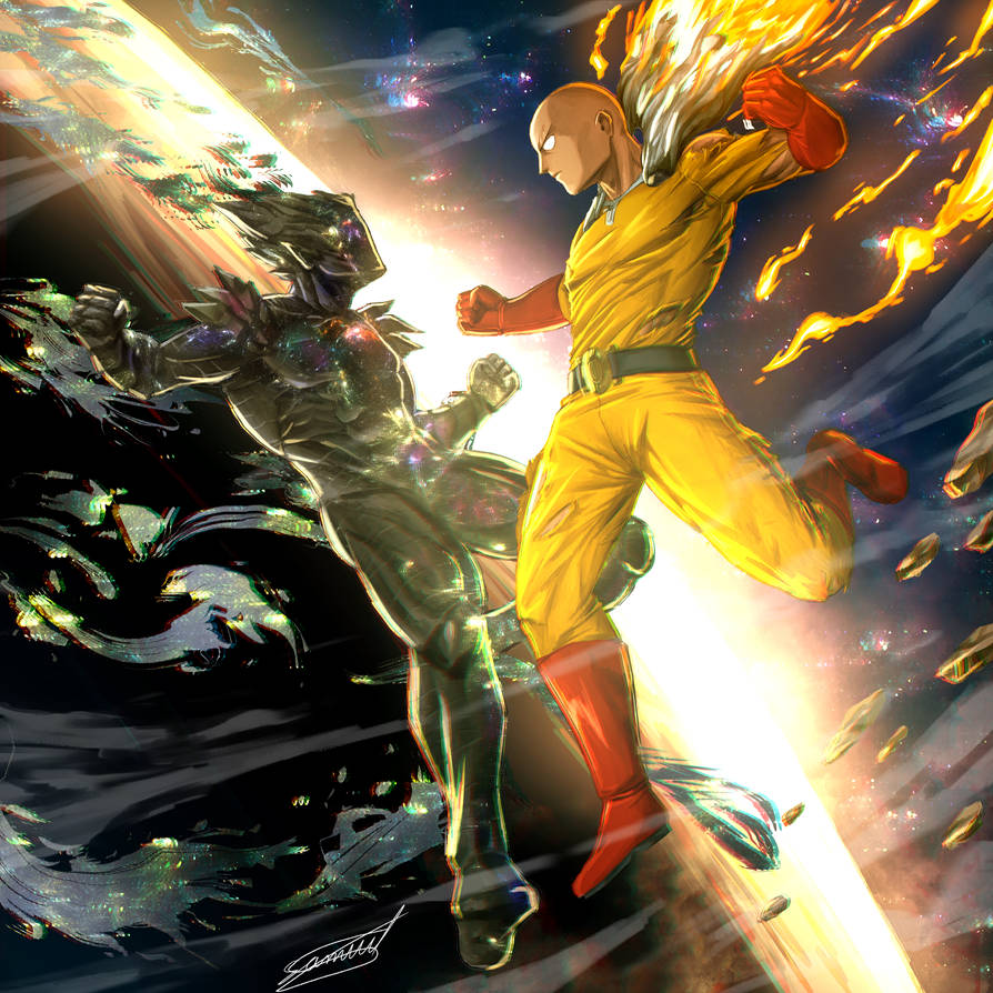 Saitama Vs Garou By Naguarama On Deviantart