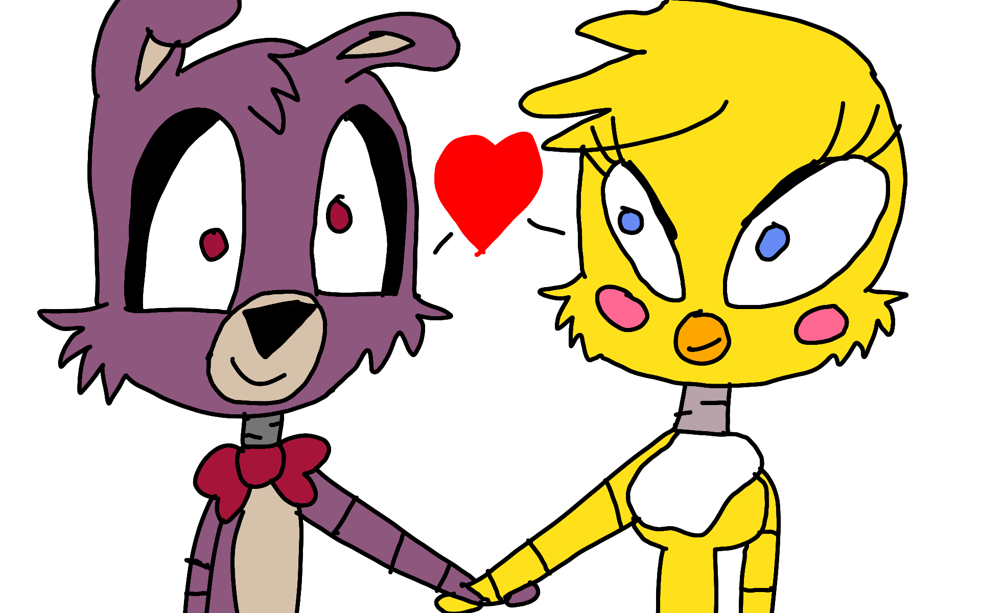 Art Trade Bonnie X Toy Chica By Xxbartthebunnyxx On Deviantart
