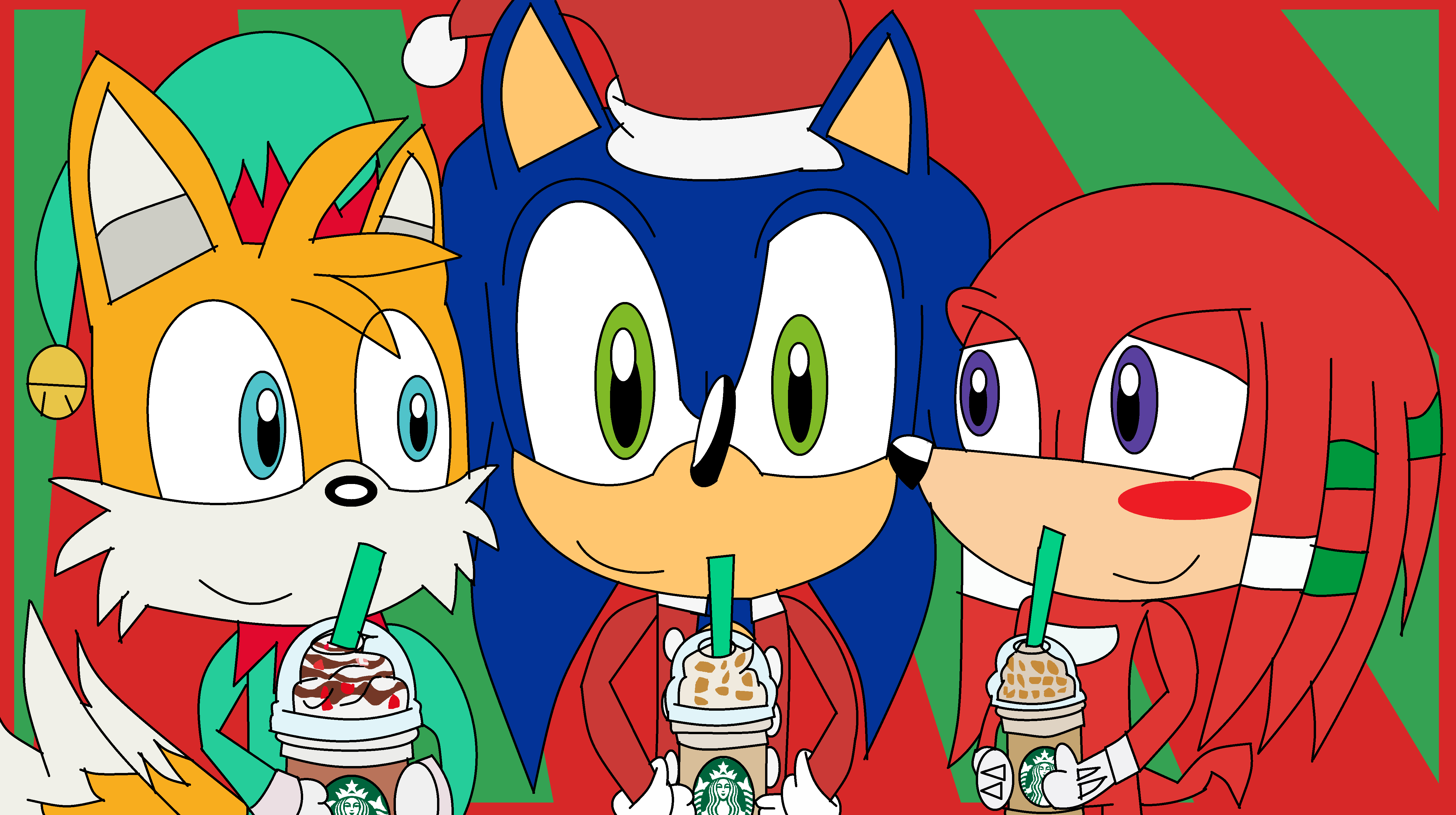 Team Sonic Having Frappuccino By Xxbartthebunnyxx On Deviantart