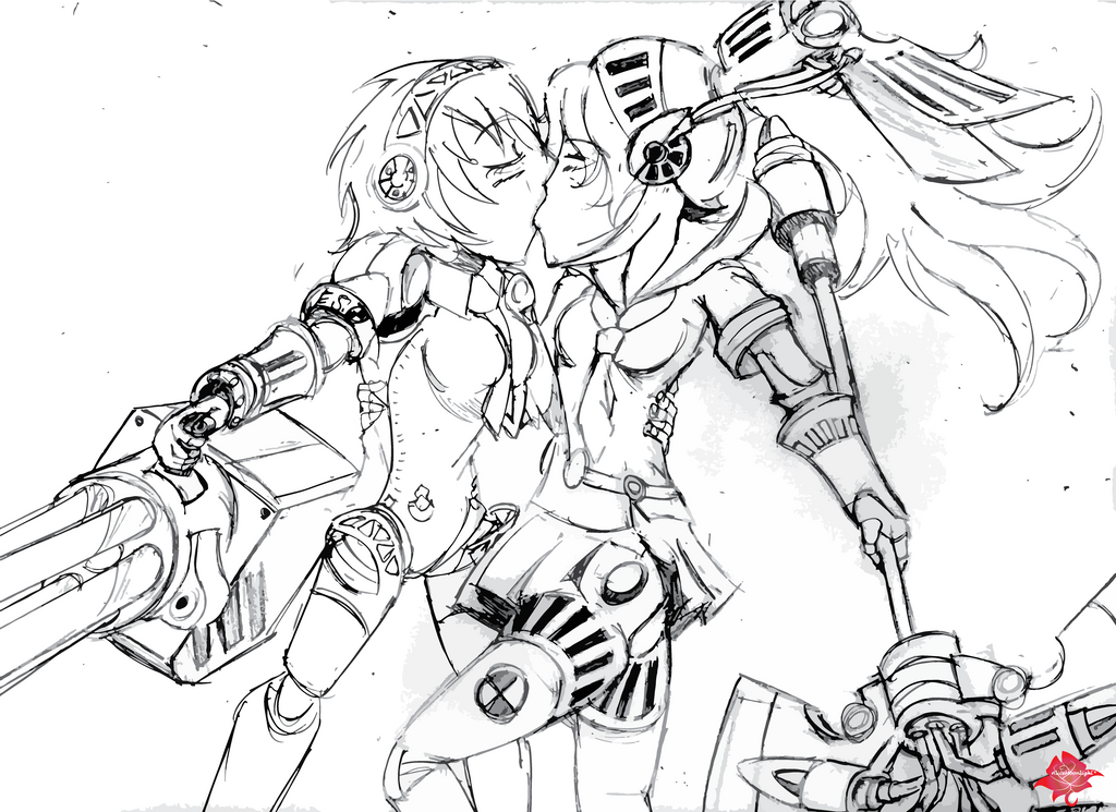 Aigis X Labrys Sketch C Alicemoonlight By Theyurireviewer On Deviantart