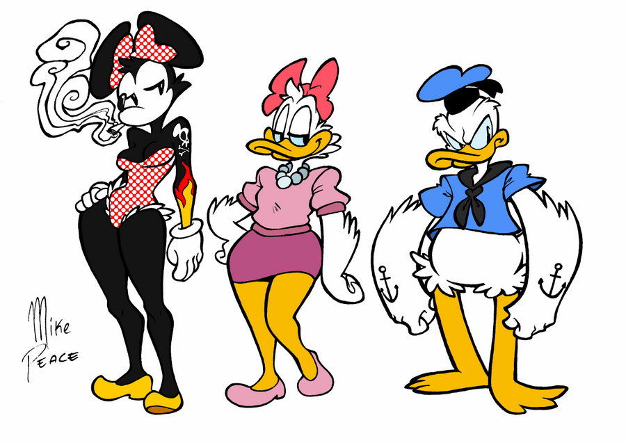 Minnie Daisy And Donald By Mikebasilisco On Deviantart