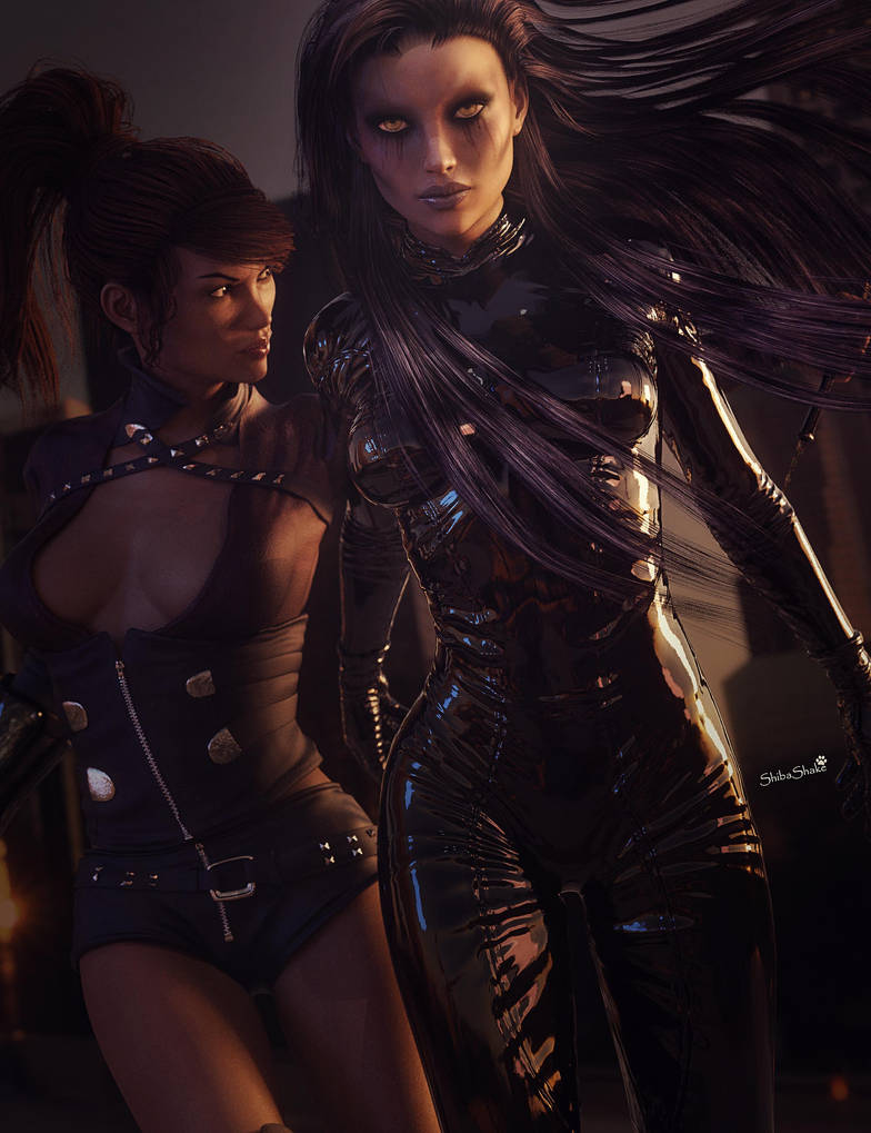 Vampire Hunters Gothic Fantasy Women Art Ds Iray By Shibashake On