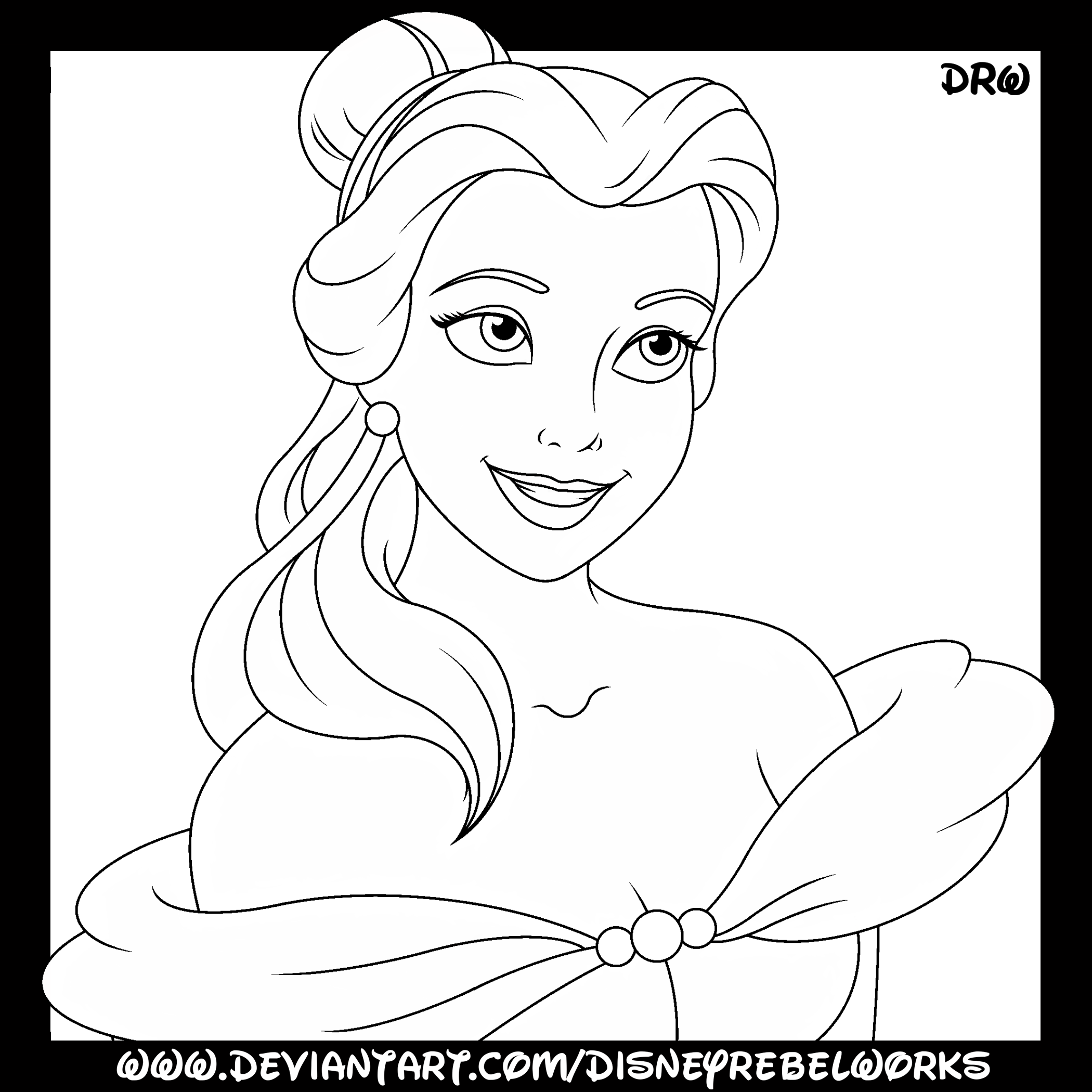 Disney Princesses Belle Coloring Pages