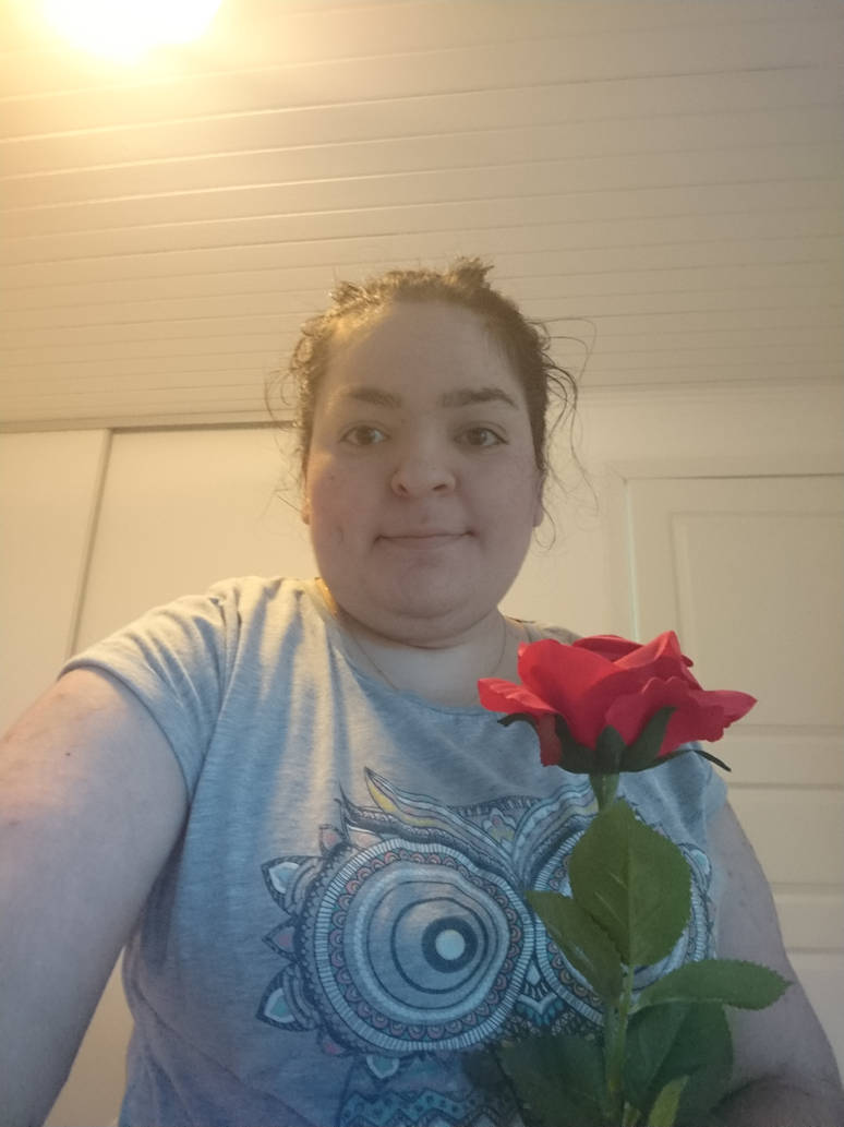 Selfie Me Holding A Fake Rose By Kari5 On Deviantart