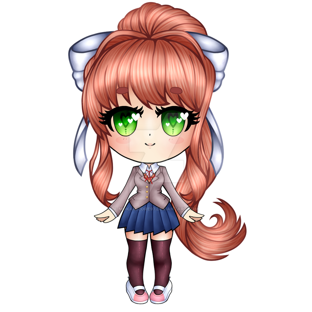 Chibi Doki Doki Literature Club Monika By Mokamizore97 On Deviantart