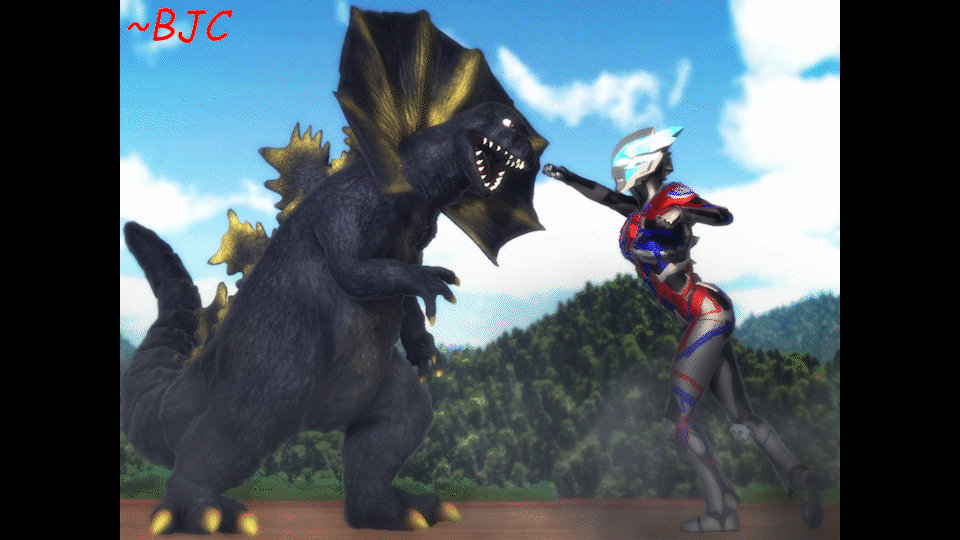 Mmd Collection Ultraman Blazar Vs Jirass Gvsk By Bigjohnnycool On Deviantart