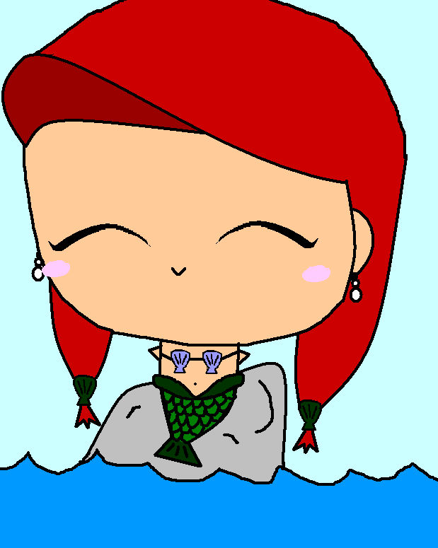 Ariel on the rock by blueSoDA on DeviantArt