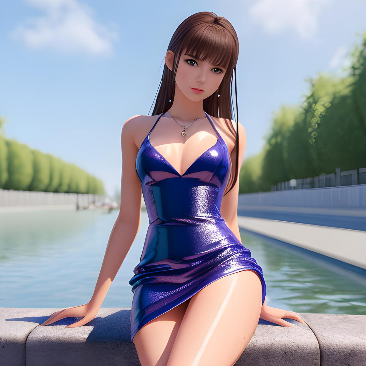 Girl Resting At Bridge Ai By Dilat1992 On Deviantart