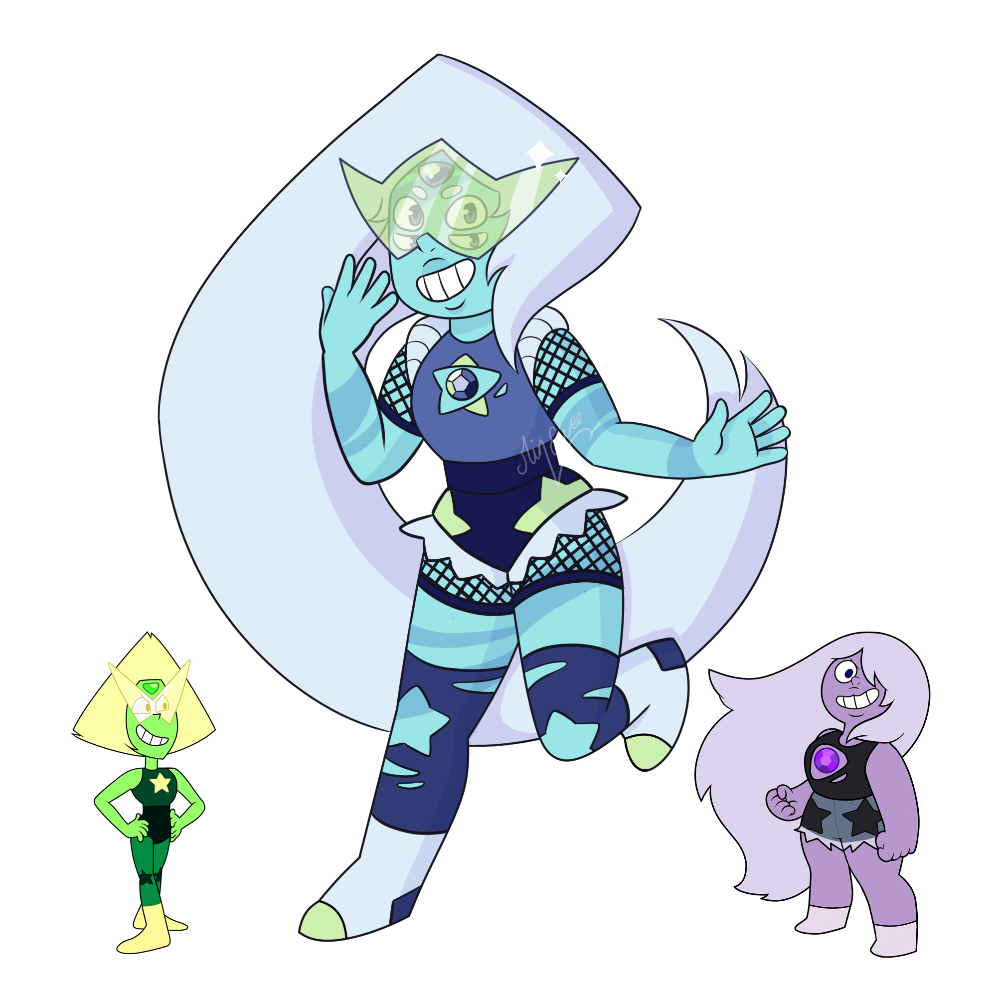 Fan Fusion - Amethyst X Peridot - Fluorite by MinEevee on DeviantArt Fan Fusion - Amethyst X Peridot - Fluorite by MinEevee on DeviantArt