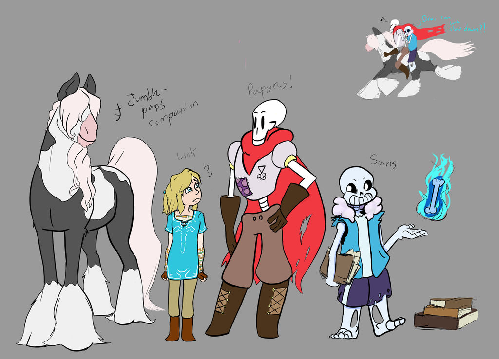 Botw Crossover Undertale Ref Sheet Sticking Toget By Unicorn Arcane On
