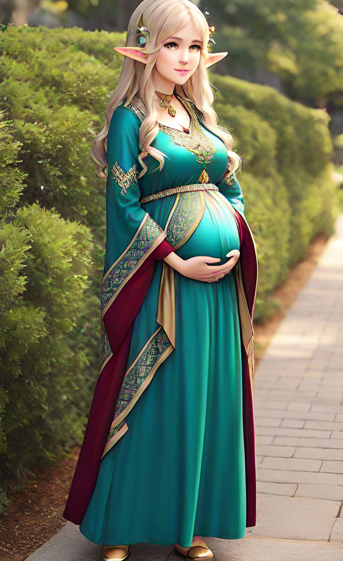 A Pregnant Elven Maiden By Emilk01 On Deviantart