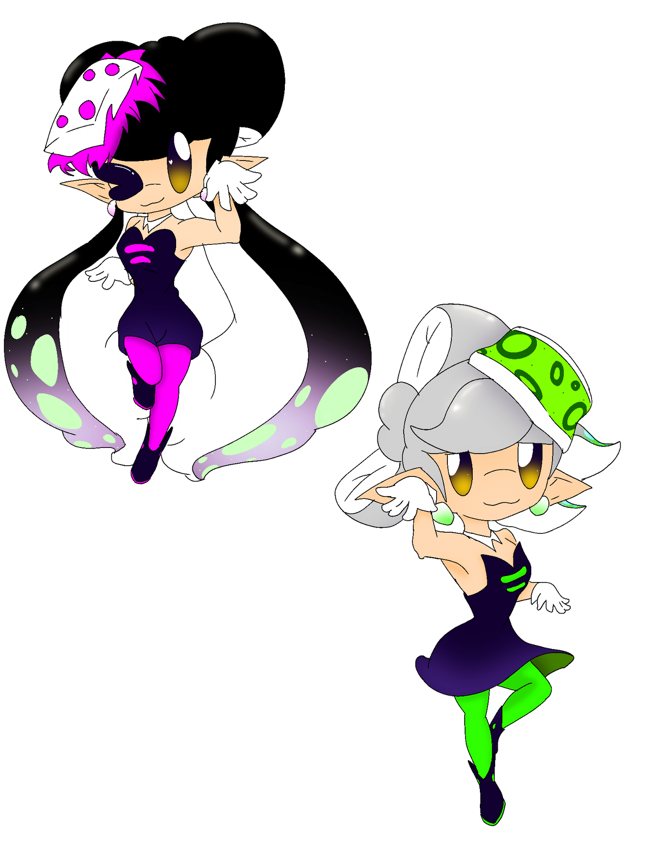 Chibiidols Squid Sisters By Magamoonkyart210 On Deviantart