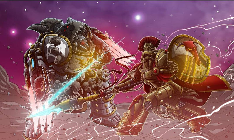 Tyberos The Red Wake Vs Asterion Moloc By Garudacypher On Deviantart